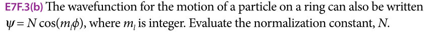 Solved E7F.3(b) The wavefunction for the motion of a | Chegg.com