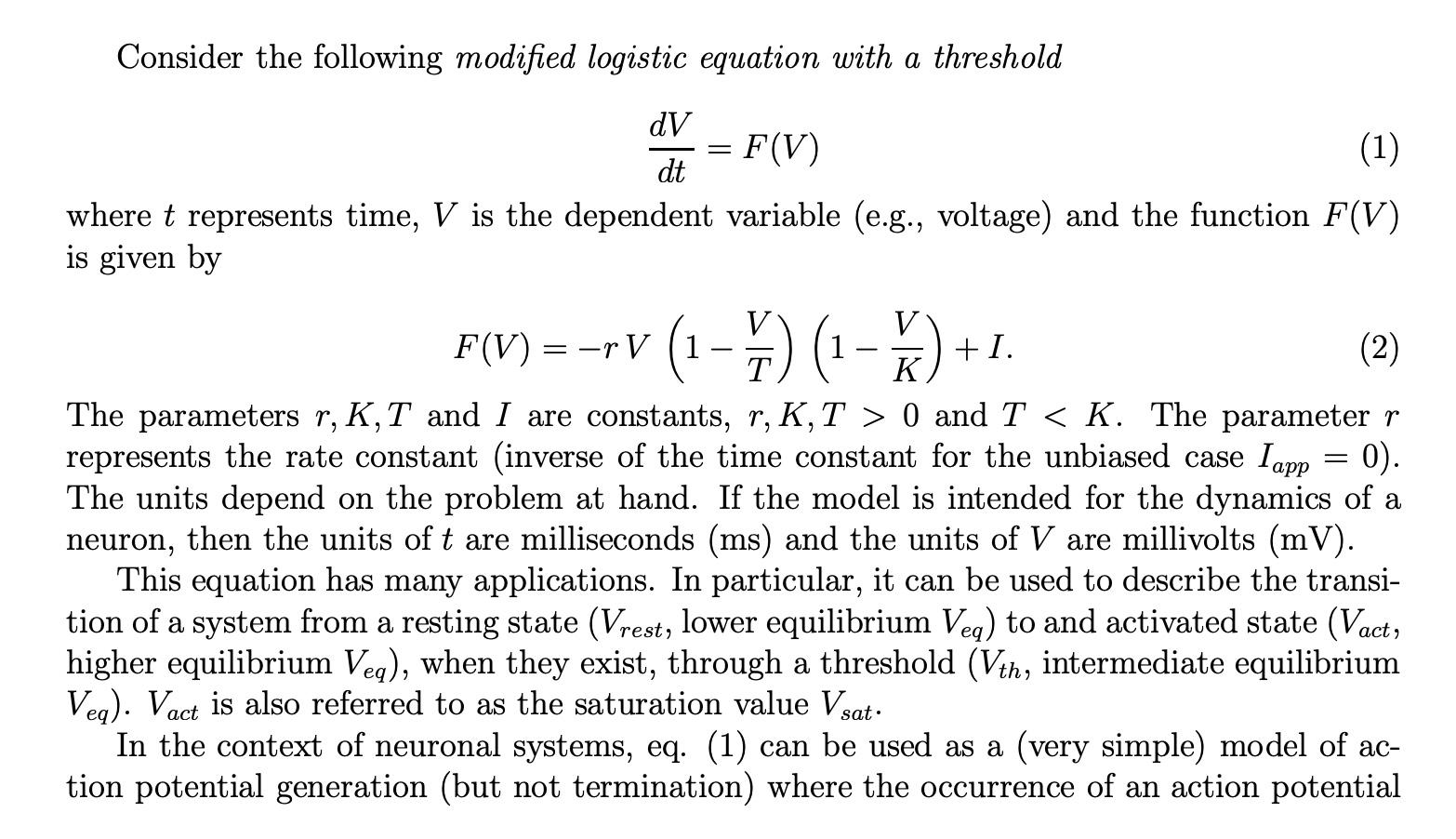 Solved Consider the following modified logistic equation | Chegg.com