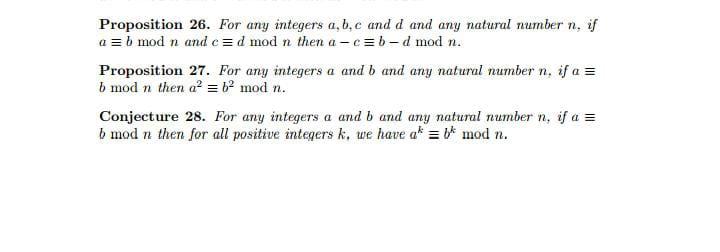 Solved Proposition 26. For any integers a,b,c and d and any | Chegg.com