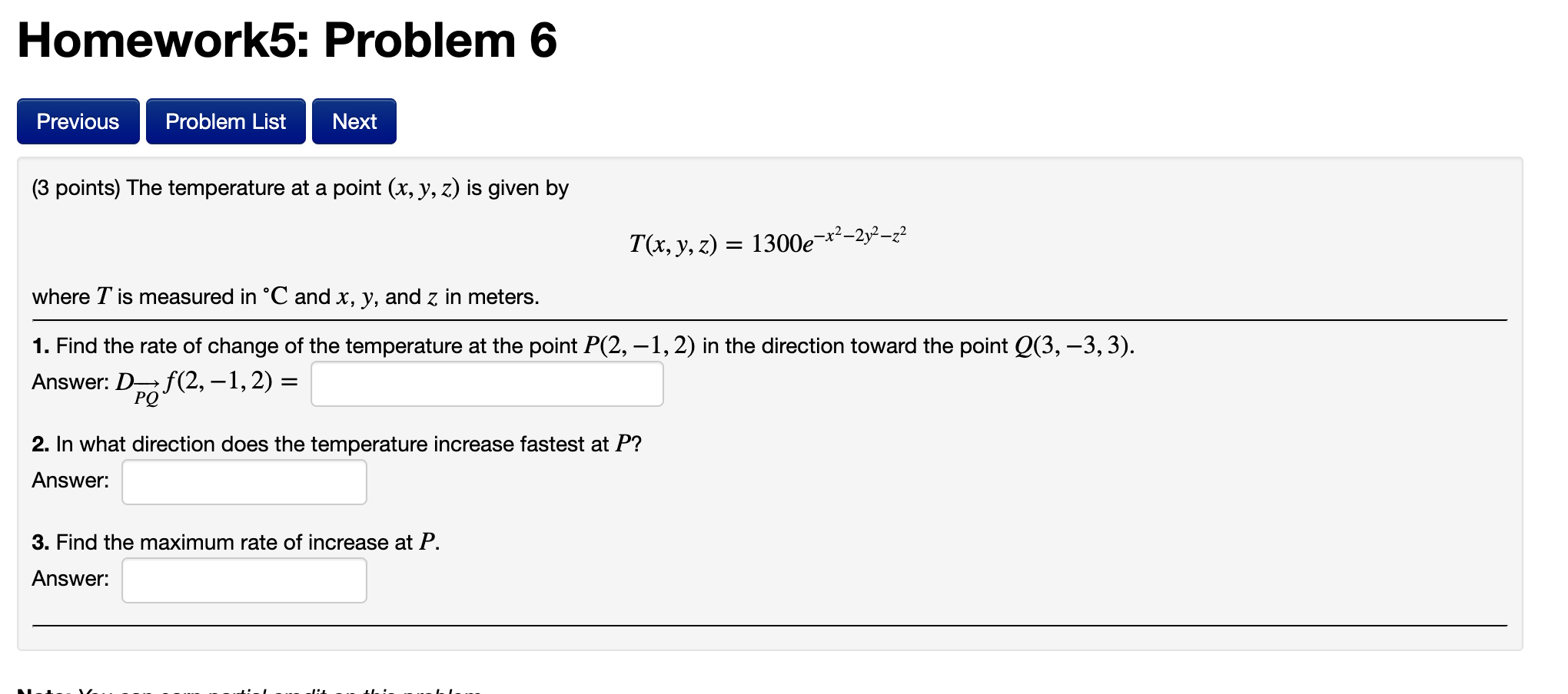Solved Homework5: Problem 6 Previous Problem List Next (3 | Chegg.com