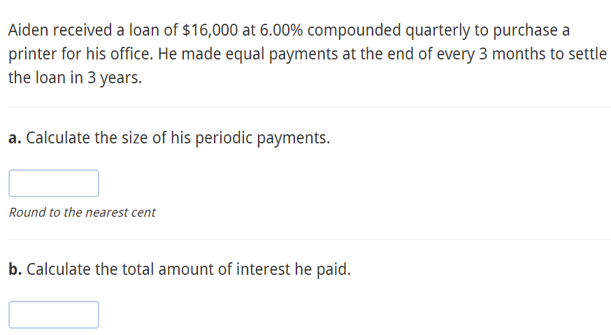 Solved c. Construct a partial amortization schedule showing | Chegg.com