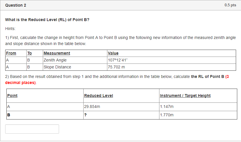Solved A surveyor uses a total station to measure the zenith | Chegg.com