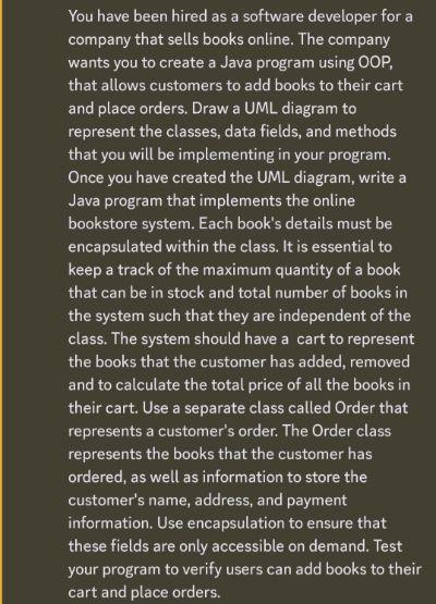 You have been hired as a software developer for a | Chegg.com