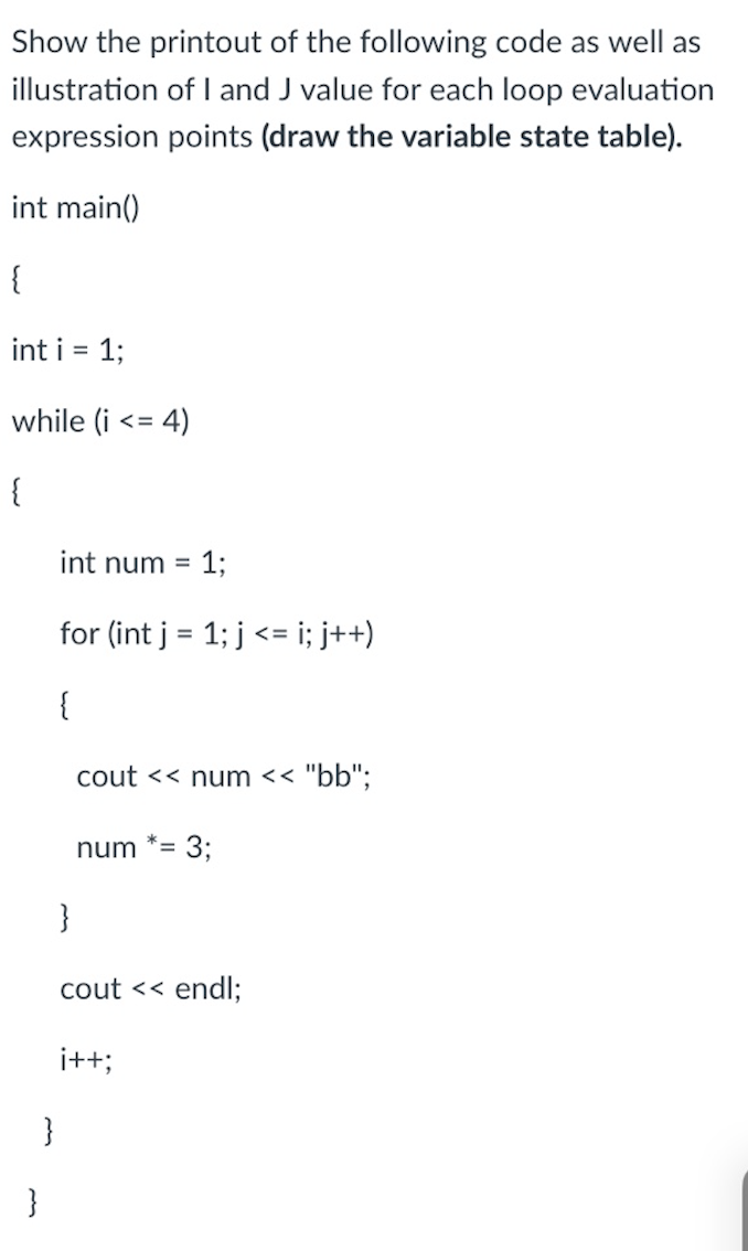 Solved Show The Printout Of The Following Code As Well As 