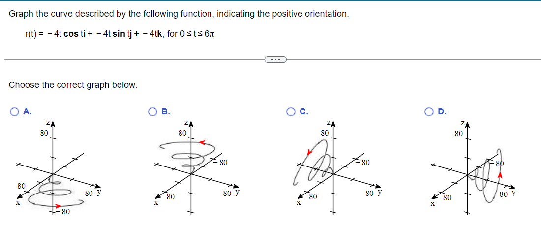 Solved Graph the curve described by the following function, | Chegg.com