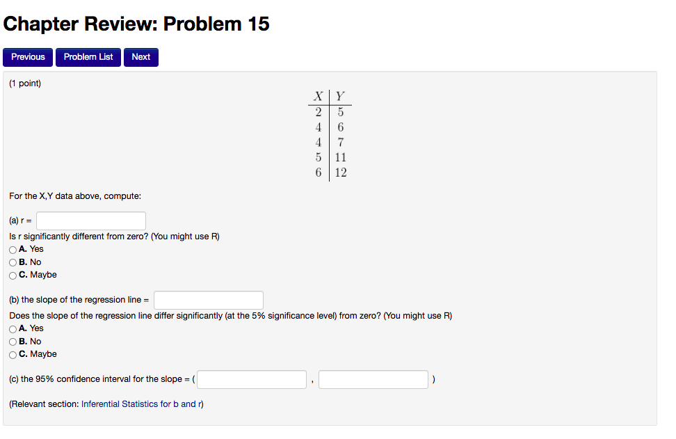 Solved Chapter Review: Problem 15 Previous Problem List Next | Chegg.com