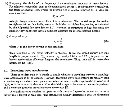 Solved 4 TRAVELLING- AND STANDING-WAVE LINEAR ACCELERATORS | Chegg.com