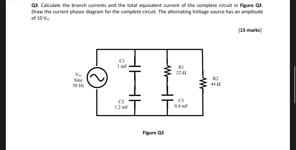 Solved Q3. Calculate the branch currents and the total | Chegg.com
