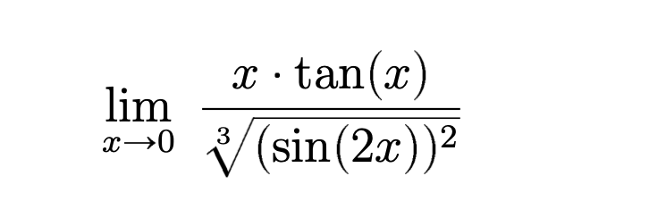 Solved limx→03(sin(2x))2x⋅tan(x) | Chegg.com
