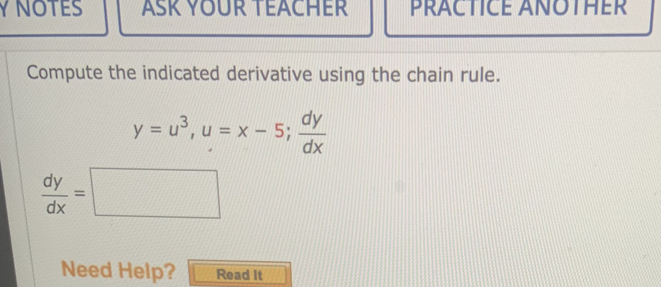 Solved Compute the indicated derivative using the chain | Chegg.com