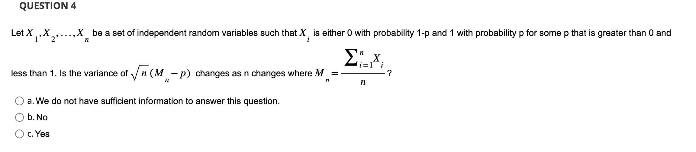 Solved Let X1,X2,…,Xn be a set of independent random | Chegg.com