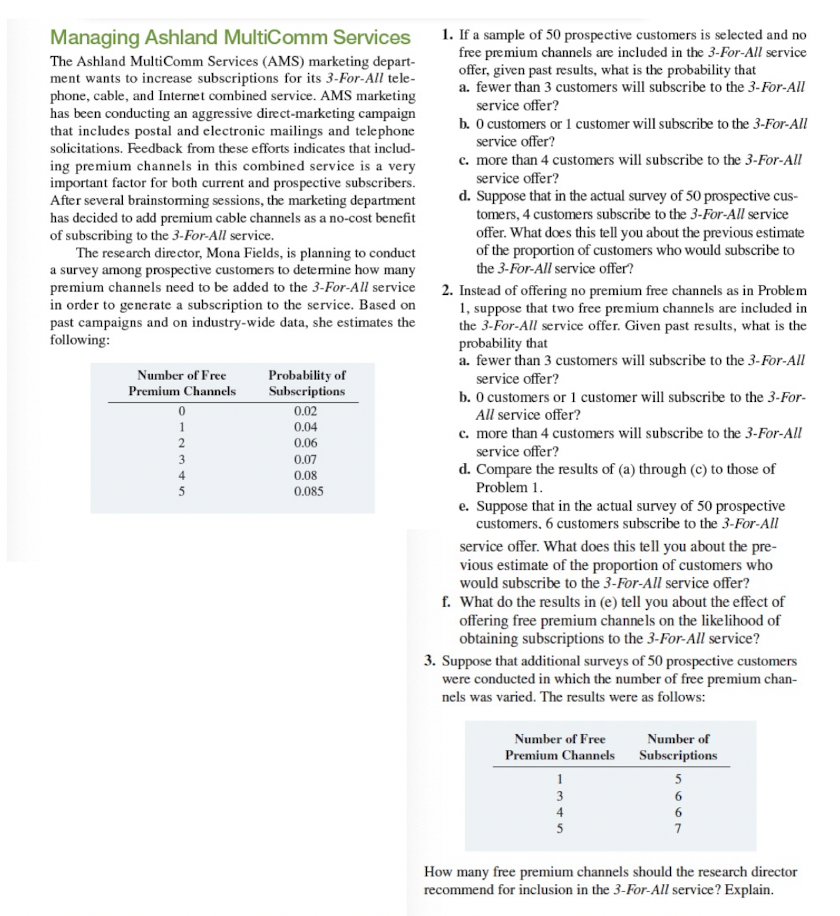 Solved Managing Ashland MultiComm Services The Ashland | Chegg.com