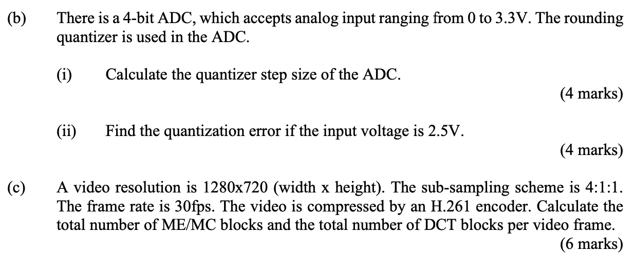 Solved There Is A 4 Bit Adc Which Accepts Analog Input 