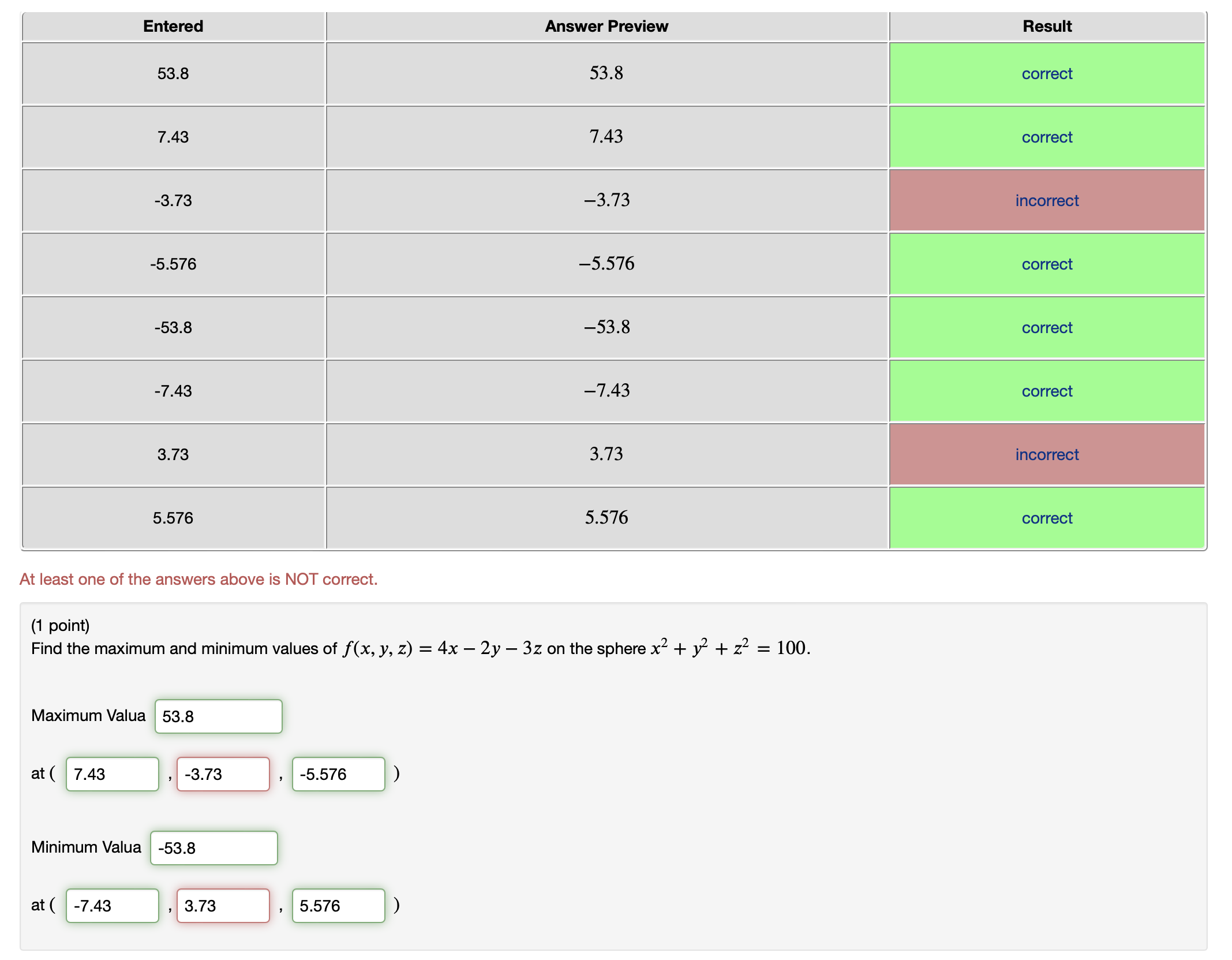 Solved Find the maximum and minimum values of | Chegg.com