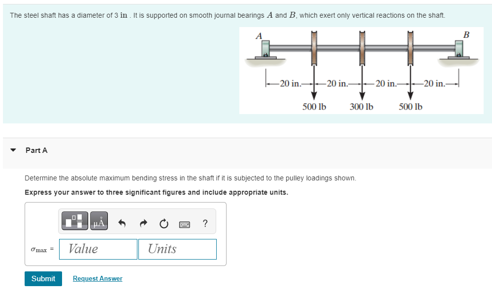 Solved Determine the absolute maximum bending stress in the | Chegg.com