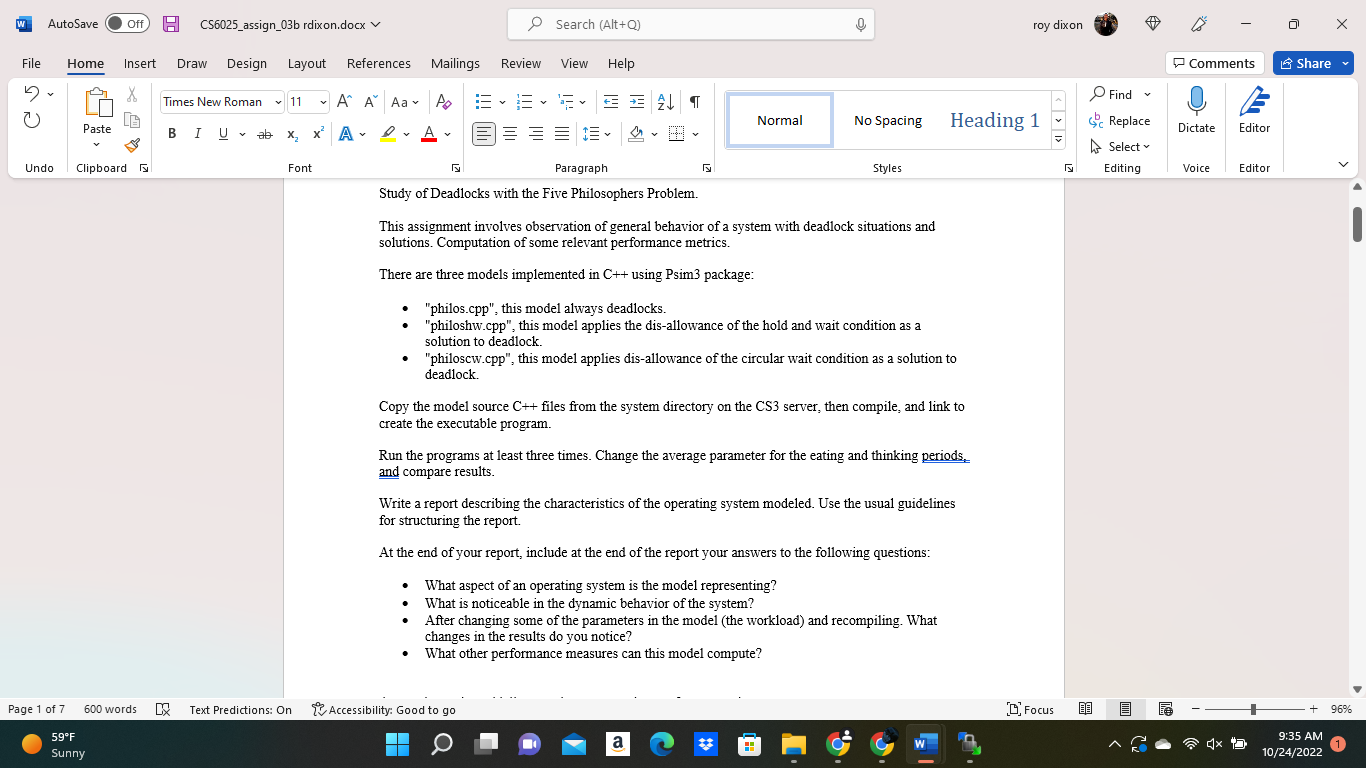 What aspect of an operating system is the model | Chegg.com
