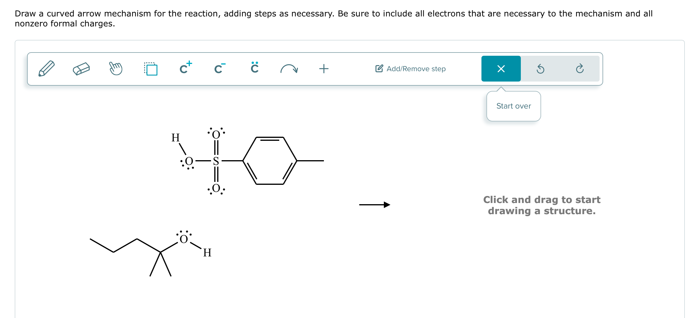Solved Draw a curved arrow mechanism for the reaction, | Chegg.com