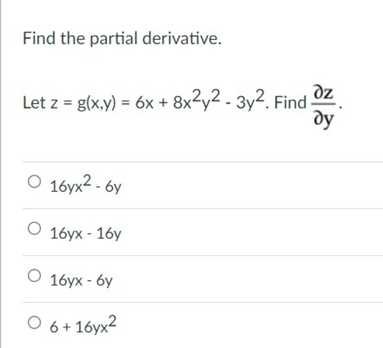 Solved Find the partial derivative.Let | Chegg.com