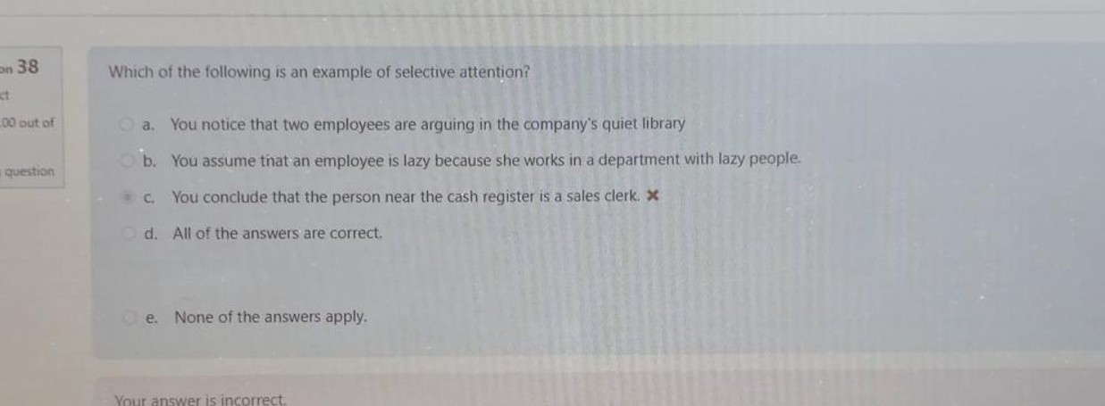 Which of the following is an example of selective | Chegg.com