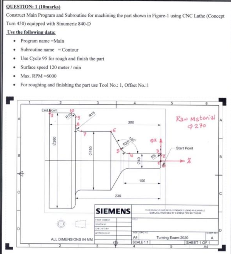 Solved QUESTION: 1 (10marks) Construct Main Program and | Chegg.com