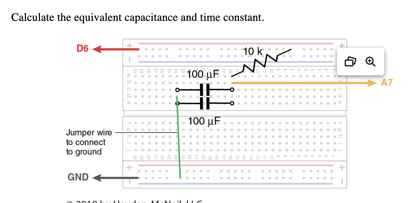 Solved Calculate the equivalent capacitance and time | Chegg.com