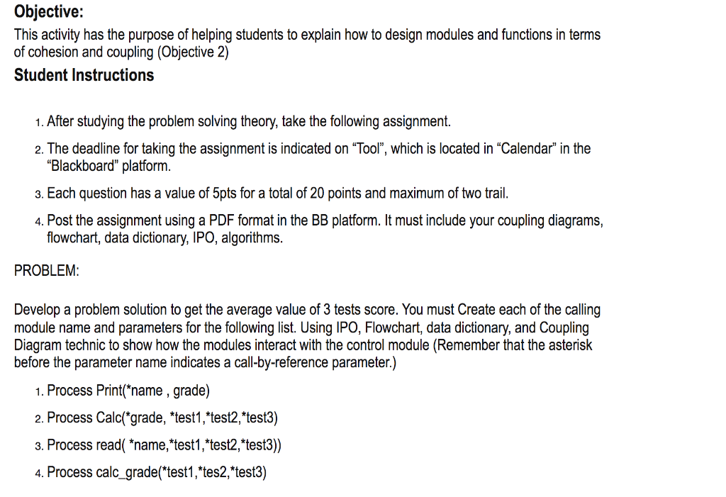 Solved Objective: This activity has the purpose of helping | Chegg.com