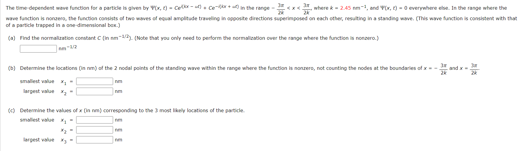 Solved of a particle trapped in a one-dimensional box.) (a) | Chegg.com