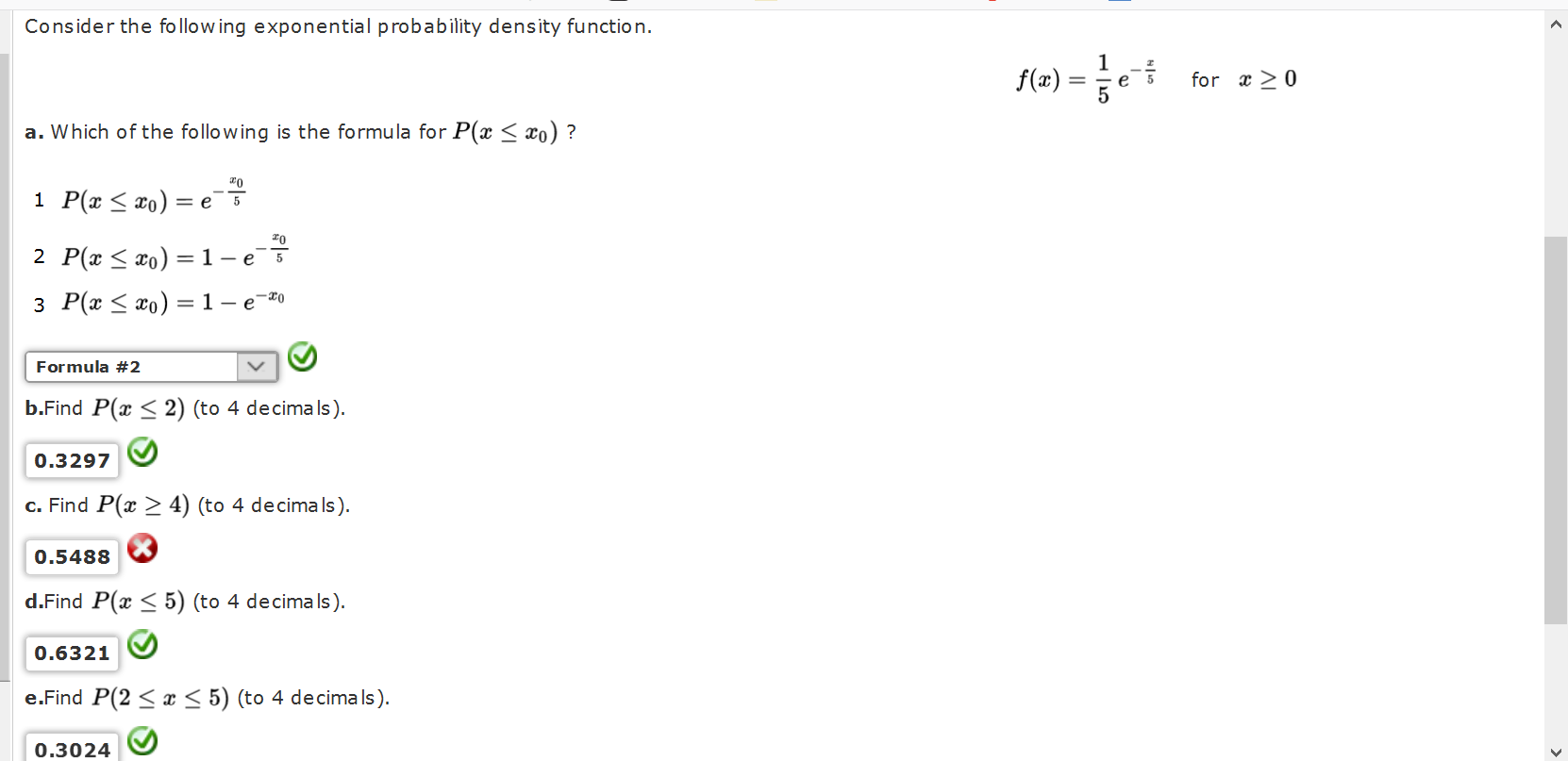 Solved Consider the following exponential probability | Chegg.com Solved Consider the following exponential probability | Chegg.com
