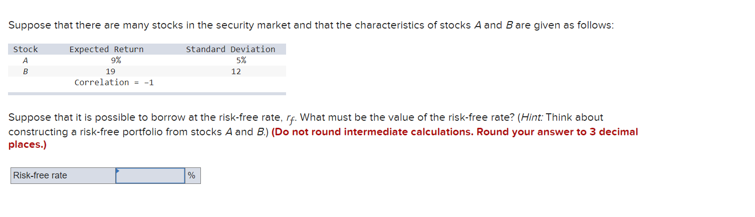 Solved Suppose that there are many stocks in the security | Chegg.com