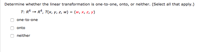 Solved Determine whether the linear transformation is | Chegg.com