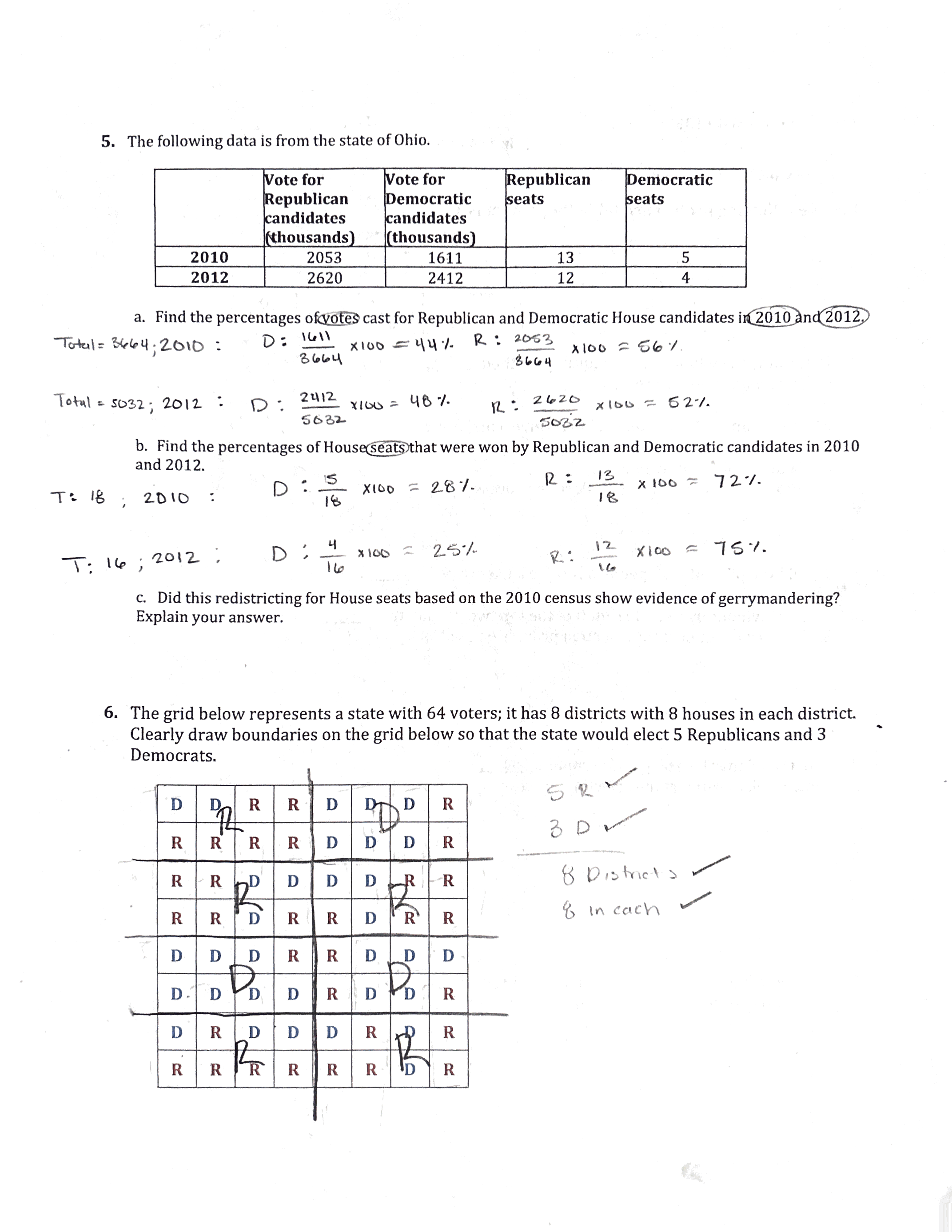 Solved 5. The following data is from the state of Ohio. a. | Chegg.com