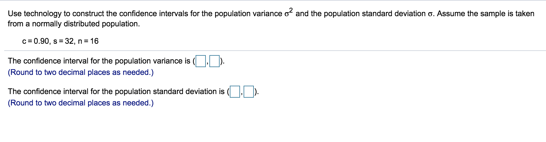Solved Use technology to construct the confidence intervals | Chegg.com