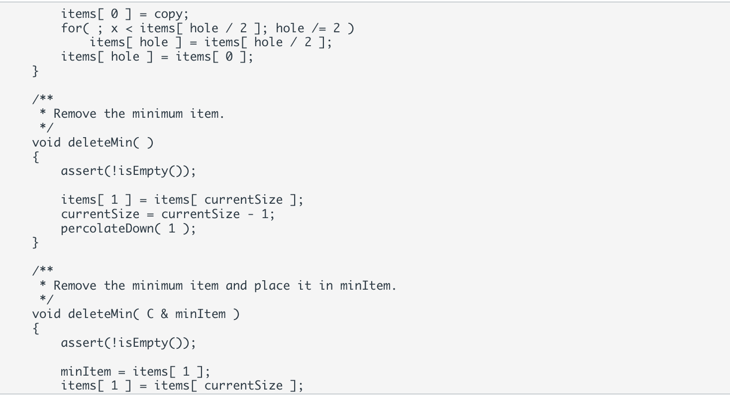 Solved Implement The Binaryheap Adt In A File Binaryheapcpp 4119