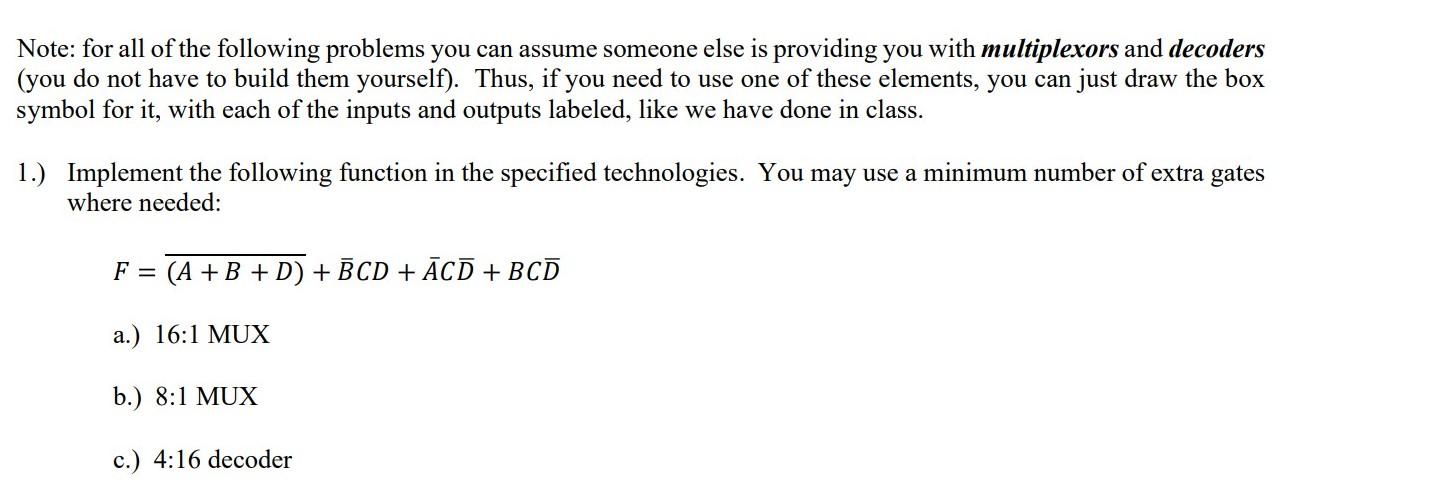Solved Note: for all of the following problems you can | Chegg.com