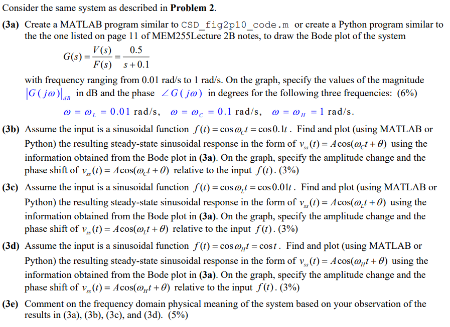 Solved Consider the same system as described in Problem 2. | Chegg.com