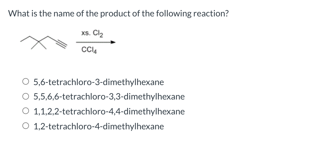 Solved What is the name of the product of the following | Chegg.com