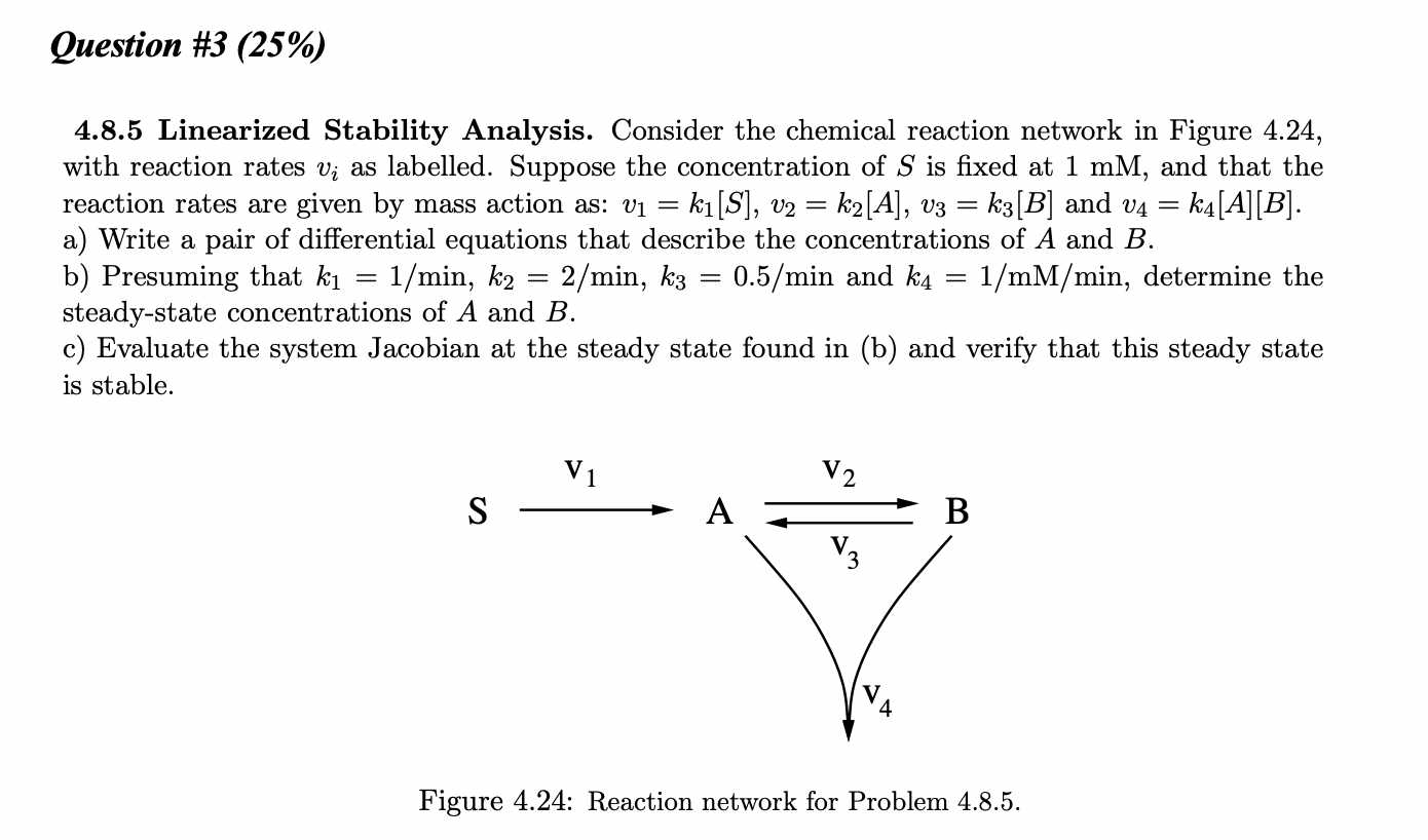 Solved Question #3 (25%) 4.8.5 Linearized Stability | Chegg.com Solved Question #3 (25%) 4.8.5 Linearized Stability | Chegg.com