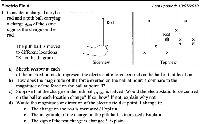 Solved Rod + + Rod Electric Field Last updated: 10/07/2019 | Chegg.com