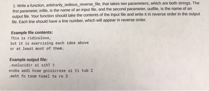 Solved strings. The 1. Write a function, | Chegg.com