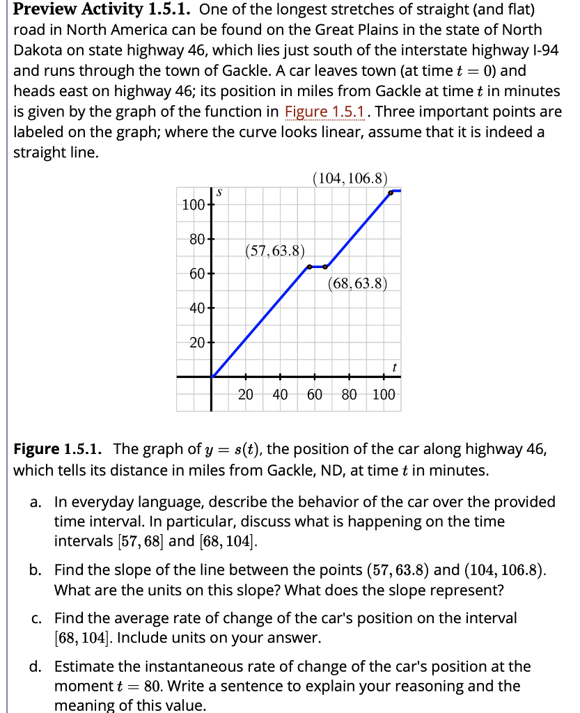 Solved Preview Activity 1.5.1. One of the longest stretches | Chegg.com