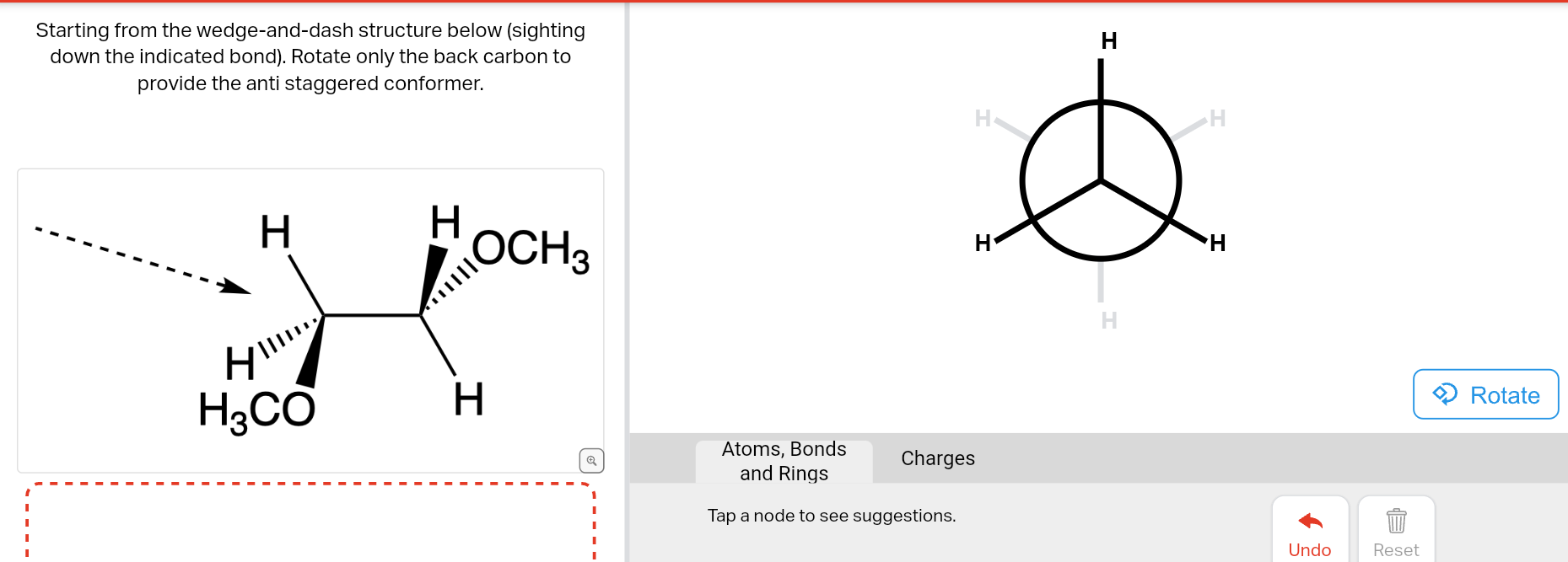 Solved Starting from the wedge-and-dash structure below | Chegg.com