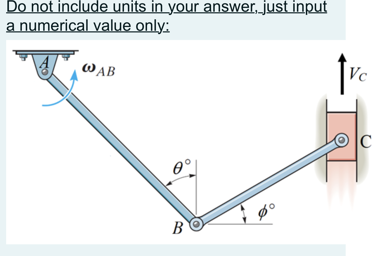 Solved Do not include units in your answer, just input a | Chegg.com