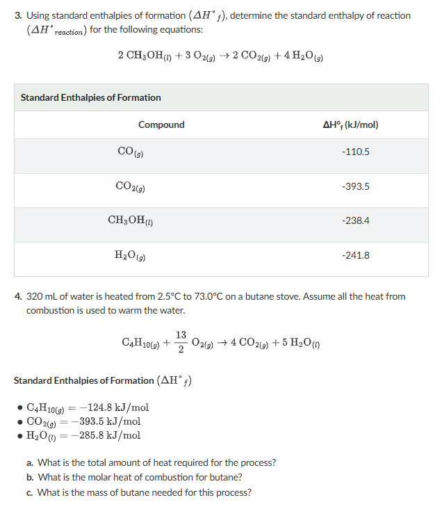 Solved Using standard enthalpies of ﻿formation | Chegg.com