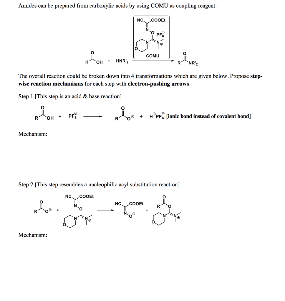 Solved Amides can be prepared from carboxylic acids by using | Chegg.com