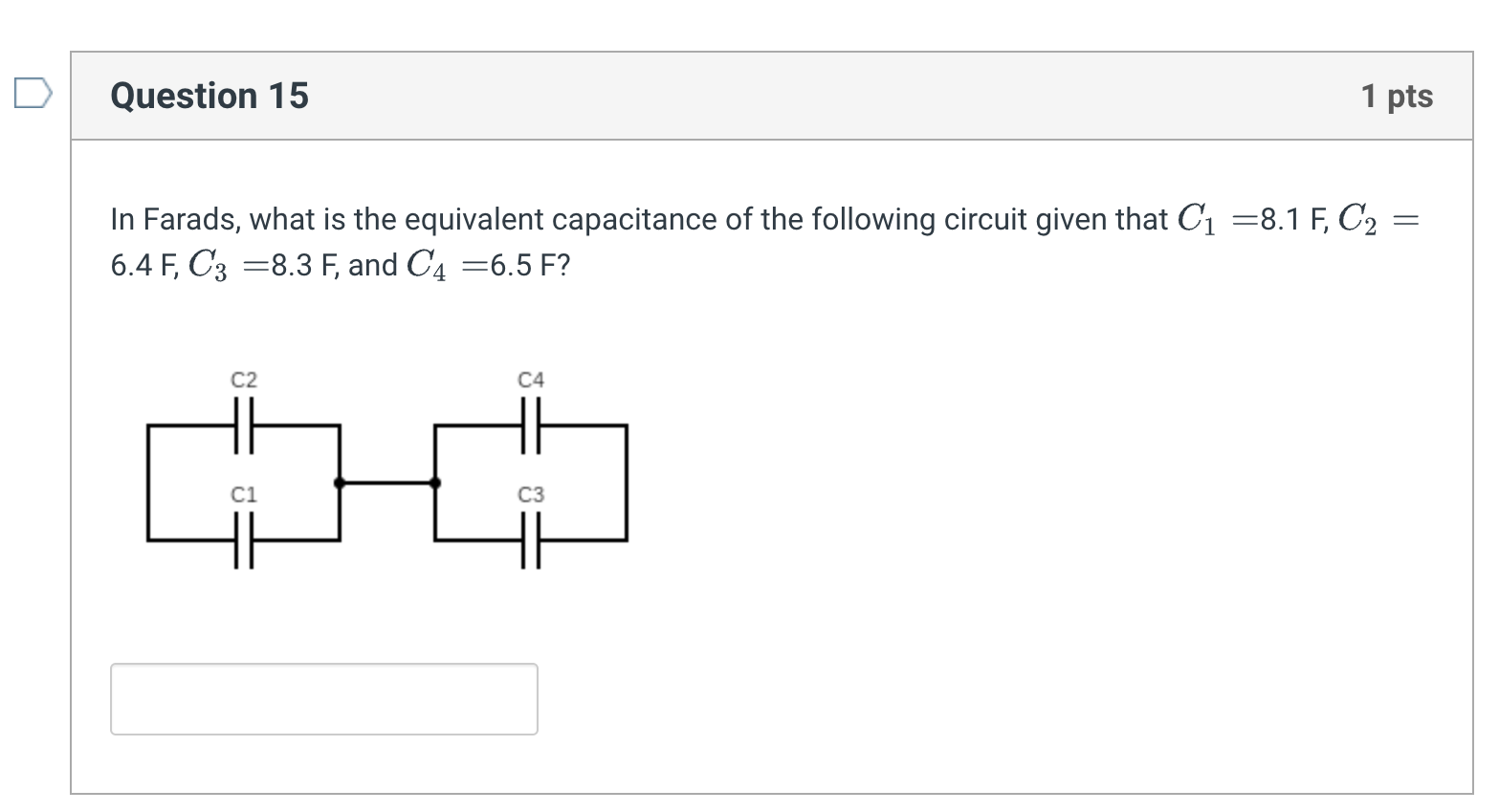 Solved In Farads, what is the equivalent capacitance of the | Chegg.com