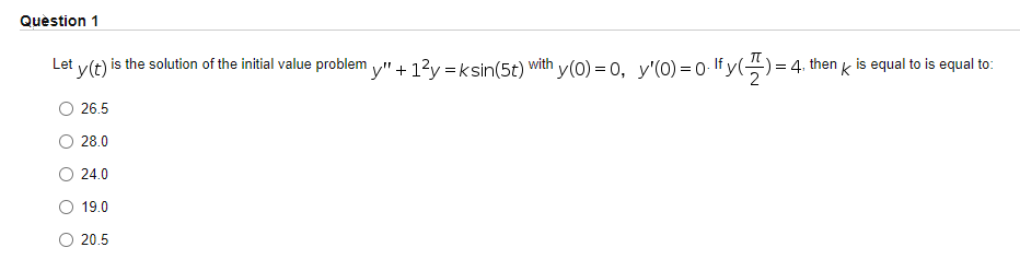Solved Let y(t) is the solution of the initial value problem | Chegg.com