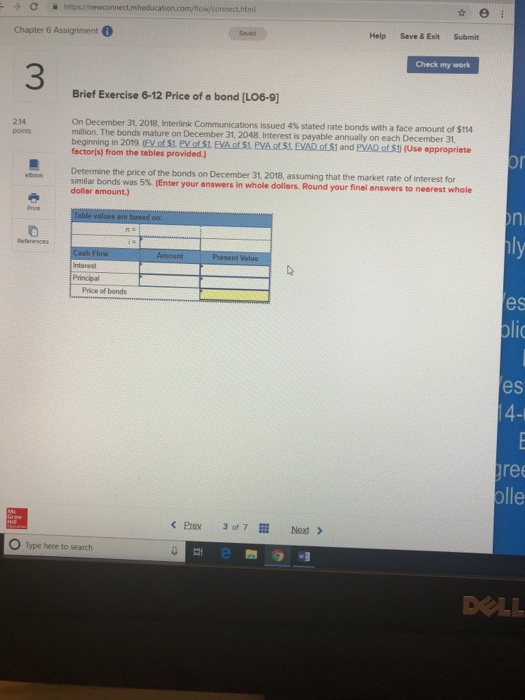 Solved Chapter 6 Assignment Help Save & Exit Submit Check my | Chegg.com