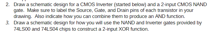 Solved NAND Construct and test the CMOS NAND gate you | Chegg.com
