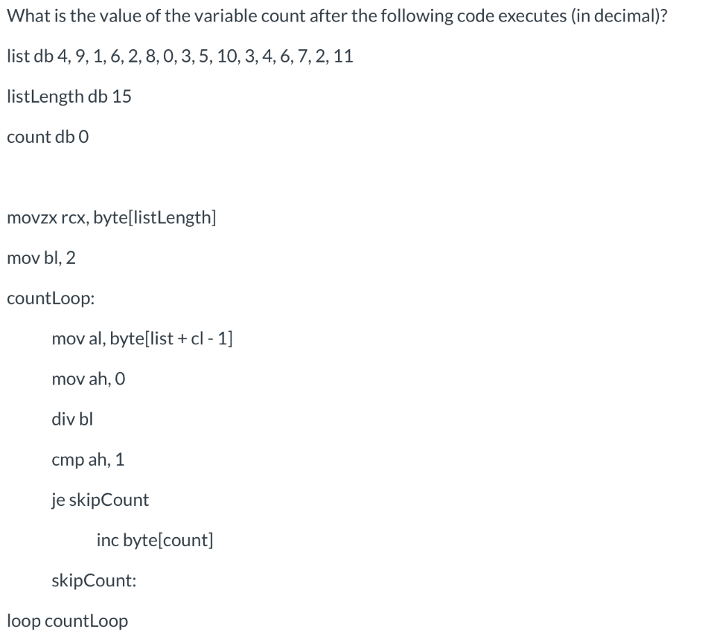 Solved What is the value of the edx register after the | Chegg.com