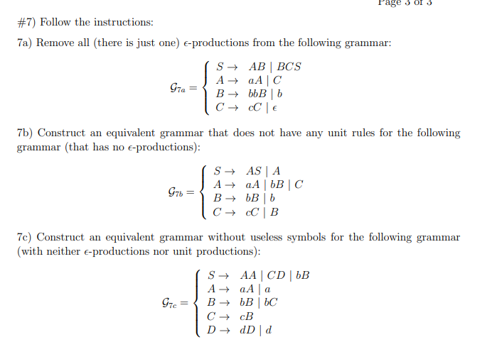 Solved Page 3 of 3 #7) Follow the instructions: 7a) Remove | Chegg.com
